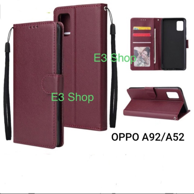 Jual Flip Case OPPO A92 2020/A52 2020 wallet leather standing flipcover ...