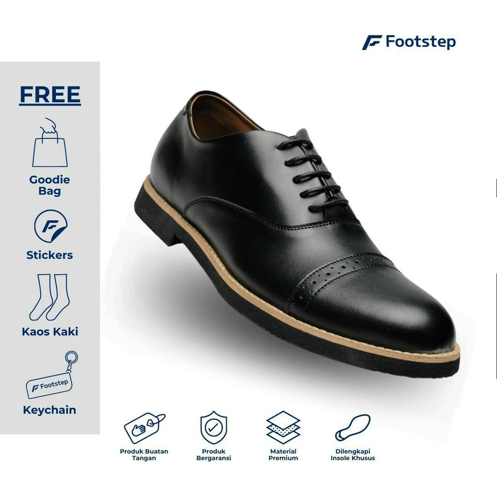 Jual Sepatu Pantofel Pria Footstep Footwear - Legacy Oxford Black ...