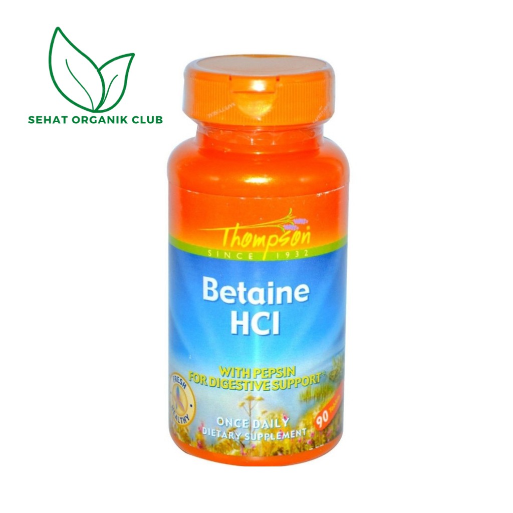 Jual Thompson Betaine HCL 90 Tablets - Sehat Organik Club | Shopee ...