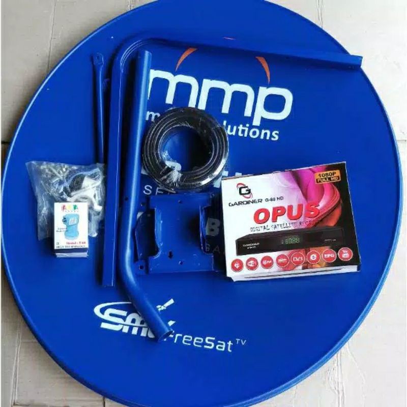 Jual Antena parabola nimedia 80cm mmp lengkap receiver gardiner hd opus ...