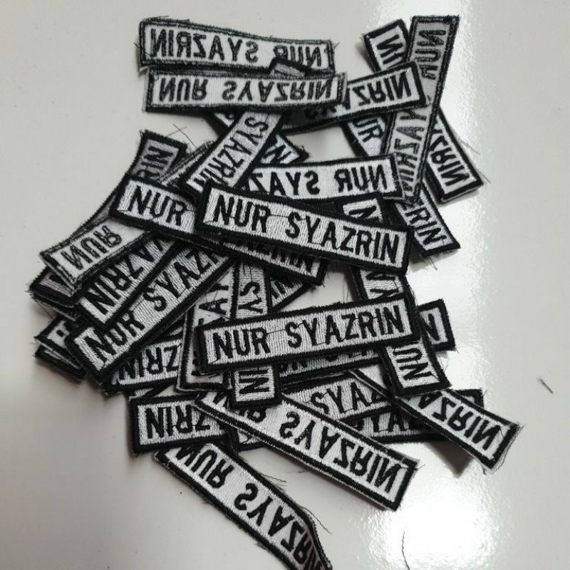 Jual Badge Nama, Emblem Nama, Bordir Nama, Patch Nama, Nama anak ...