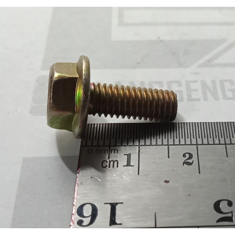 Jual Baut Flange M6x15 Kuning Kunci 10 / Flange Bolt 1,5cm M6 x 15 | Shopee Indonesia