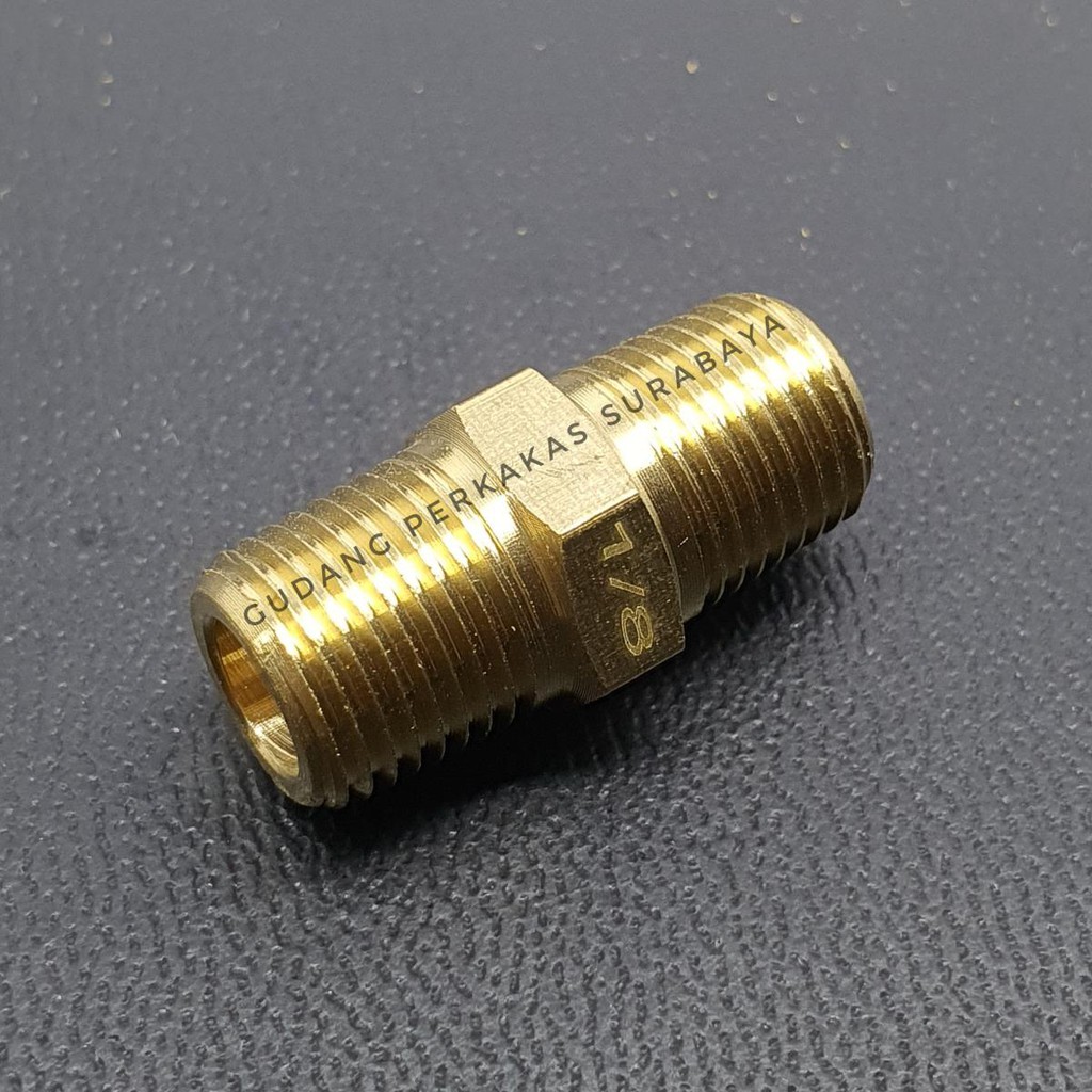 Jual SAMBUNGAN PIPA M 1/8 x M 1/8 PIPE CONNECTOR FITTING PIPA 1/8 ...