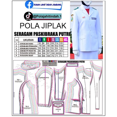 Jual Pola Baju Paskib Pola Seragam Paskibraka Putra / Putri Pola Instan ...