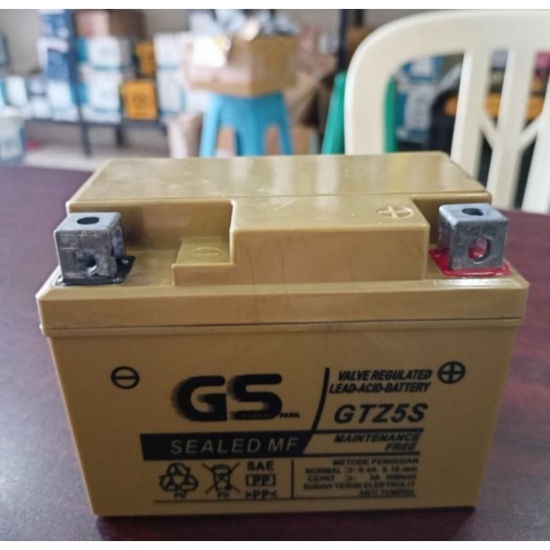 Jual AKI BATERAI KERING GS GOLDEN SPARK GTZ5S VRLA SEALED MF BEAT MIO SUPRA X 125 GARANSI 6 ...