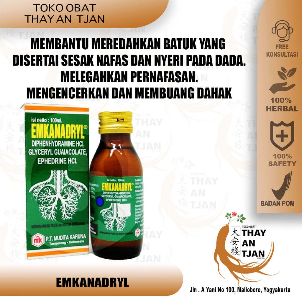 Jual EMKANADRYL | OBAT BATUK BERDAHAK / KERING | OBAT LEGAH PERNAFASAN ...