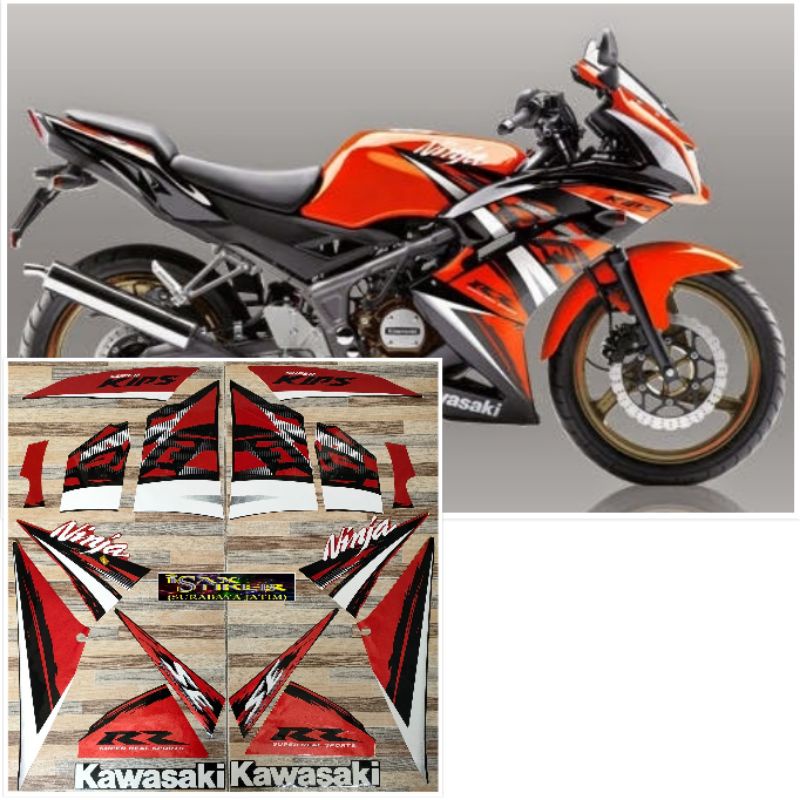 Jual striping original Kawasaki Ninja RR SE Oren tahun 2014 | Shopee Indonesia