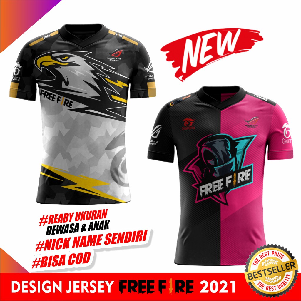 Jual JERSEY FREE FIRE Gratis Nama & Logo Custom | Shopee Indonesia