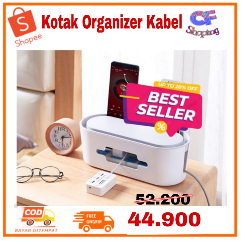 Jual Kotak Kabel Cable Organizer Rumah Box Tempat Kabel Charger HP ...