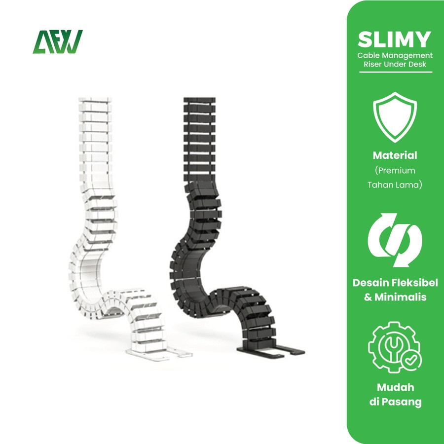 Jual All For Work Cable Management SLIMY Kabel Riser 1,6m Solusi Meja ...