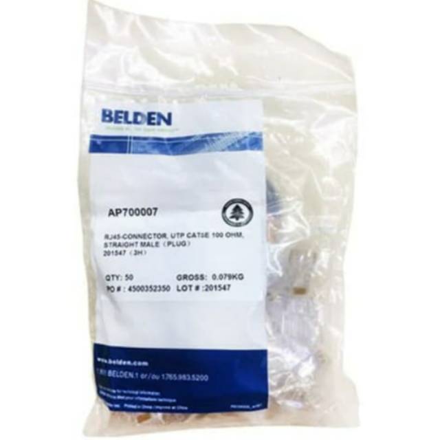 Jual Connector RJ45 Belden Original CAT5 AP70007 (50 pcs) | Shopee ...