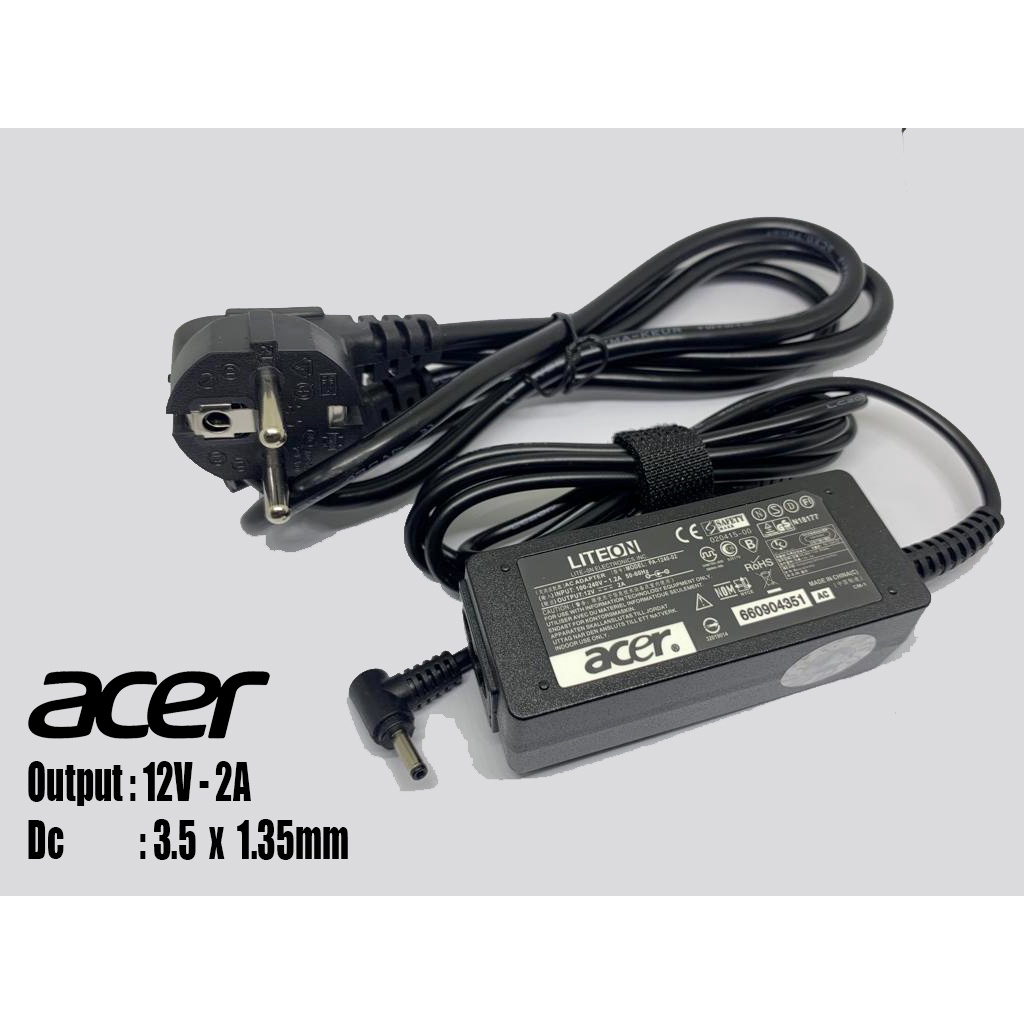 Jual Adaptor Charger Casan Laptop Acer 12v 2a 35 x1.35mm | Shopee Indonesia
