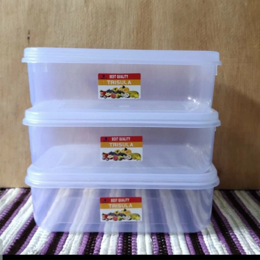 Jual Toples Kotak Makanan Plastik Sayur Transparan Kmp Mutiara 900 Ml