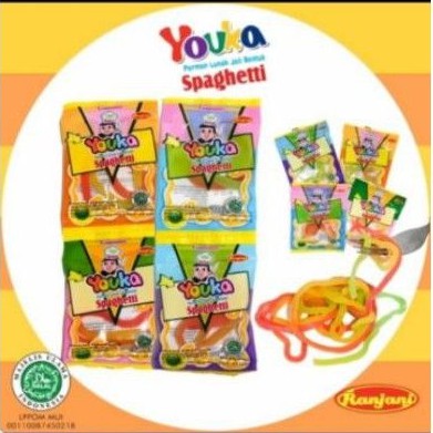 Jual YOUKA PERMEN LUNAK JELLY BENTUK SPAGHETTI ISI 10SACHET | Shopee ...
