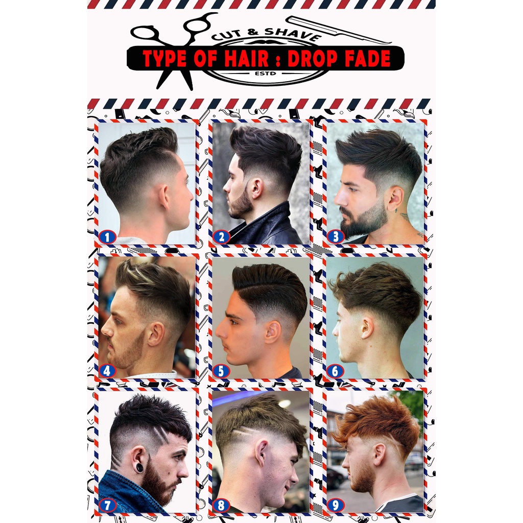 Jual Poster Barbershop / poster pangkas rambut / model rambut terbaru ...