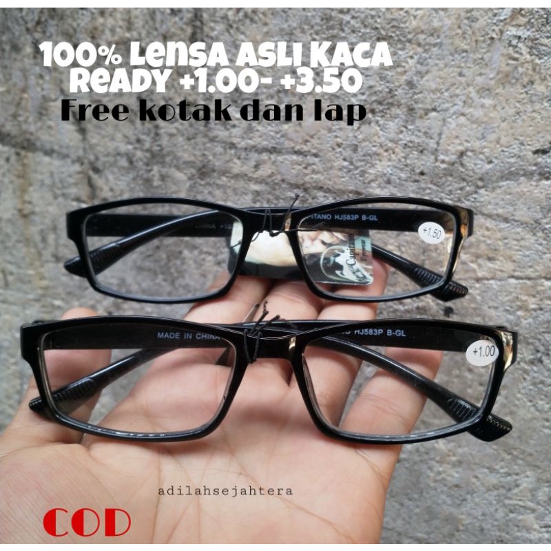 Jual Lensa Asli Kaca Anti Baret Kacamata Baca Plus Super Fokus Frame Sporty Cocok Untuk Pria Dan ...