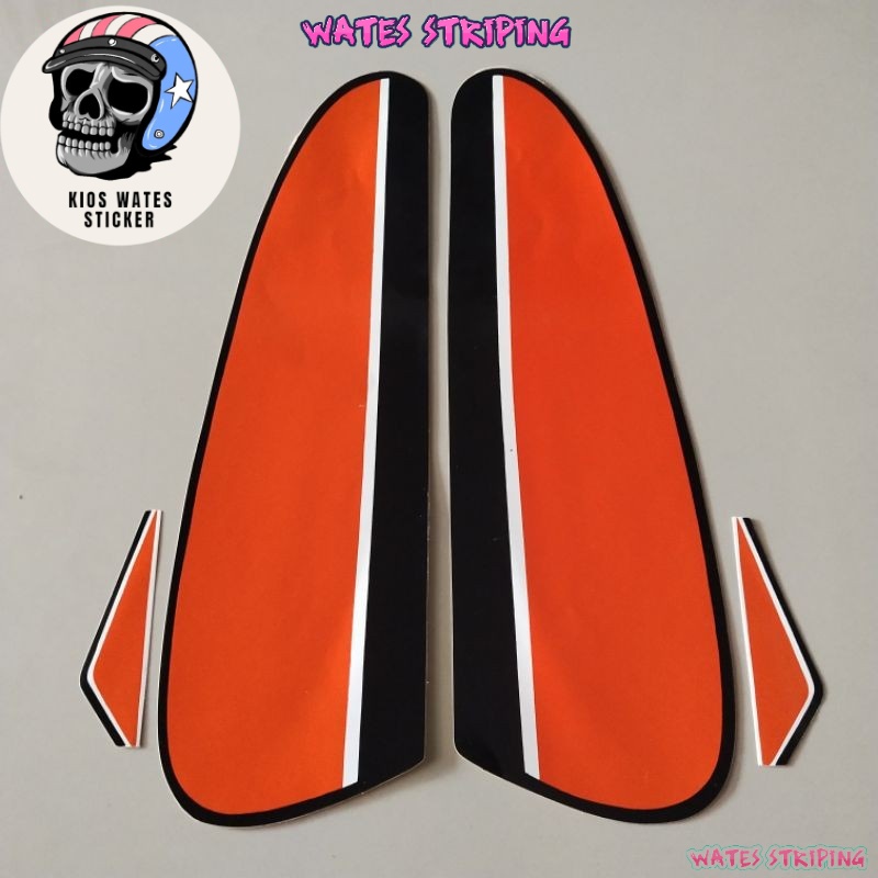 Jual Striping Decal Polet Sticker honda cb100 CB 100 gelatik jadul oren ...