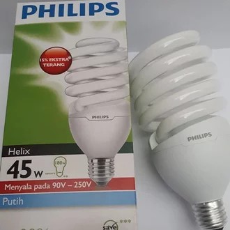 Jual PHILIPS LAMPU HELIX 45 WATT PUTIH TORNADO SPIRAL | Shopee Indonesia