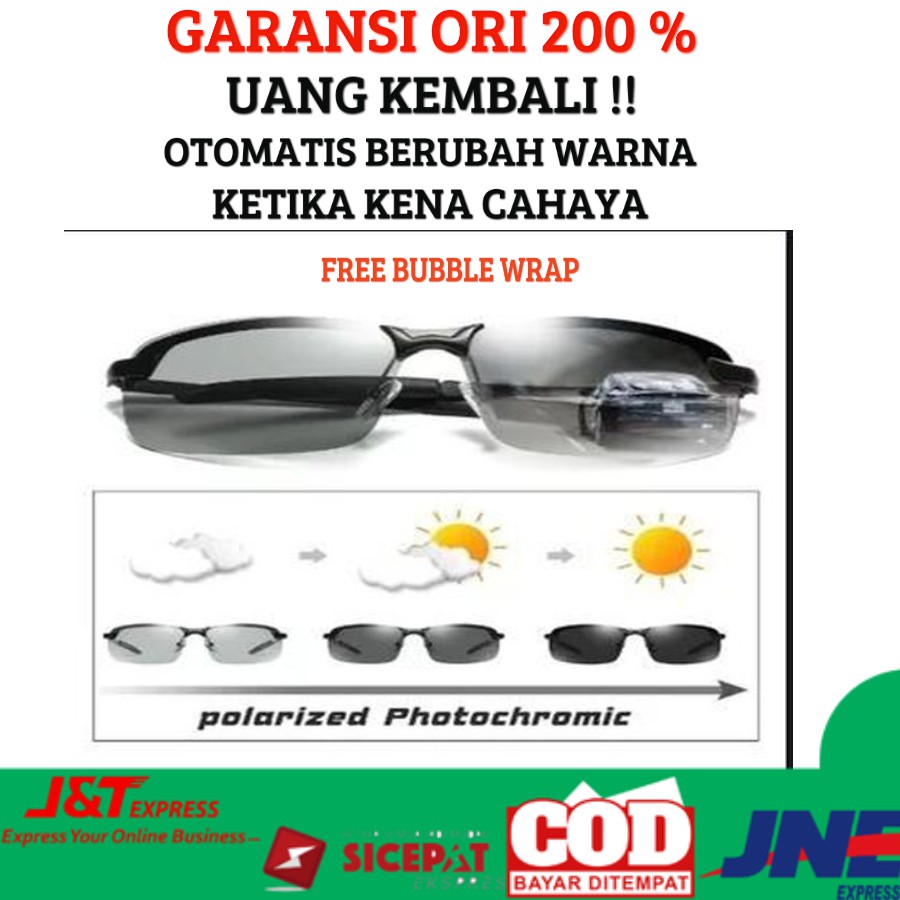 Jual Kaca Mata Anti Silau Siang dan Malam Photochromic Polarized Sunglasses Polaroid Original ...