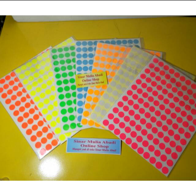 Jual Stiker Label Sticker Bulat 13 mm Diameter 13mm / bungkus isi 660 ...