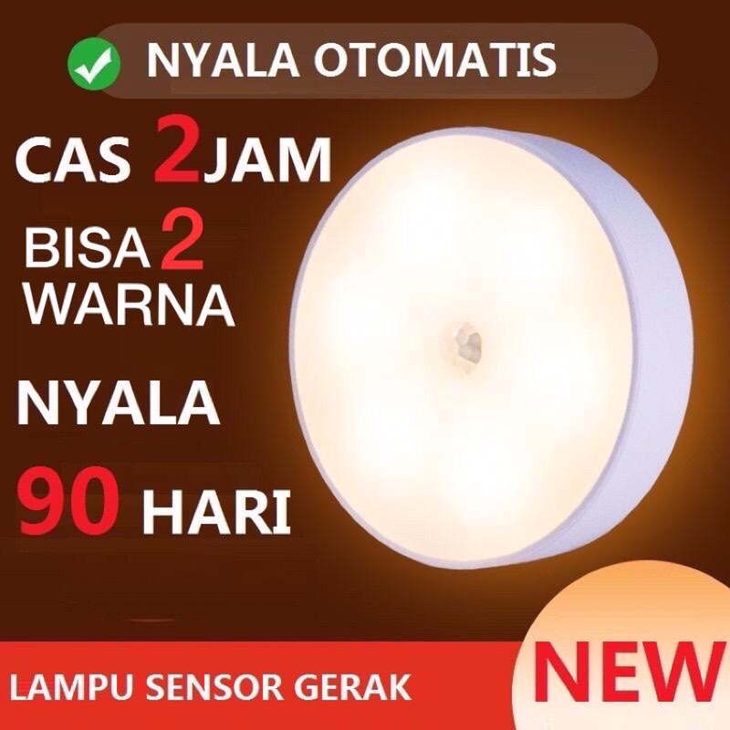 Jual LAMPU SENSOR GERAK BISA 2WARNA LED LAMPU LEMARI LAMPU TIDUR ...