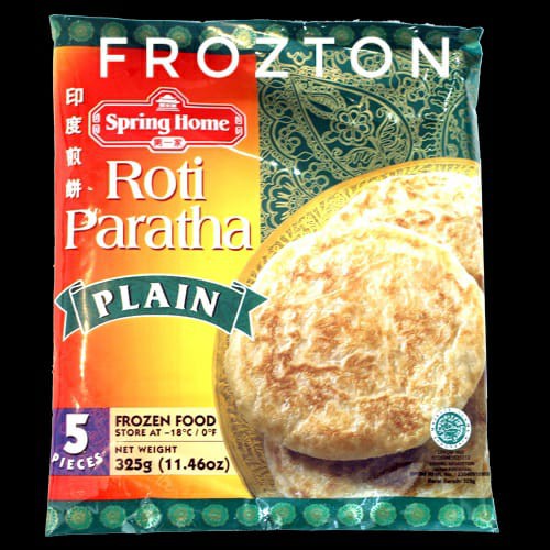 Jual TYJ Spring Home Roti Paratha Prata Plain ( 325 gr ) | Shopee Indonesia