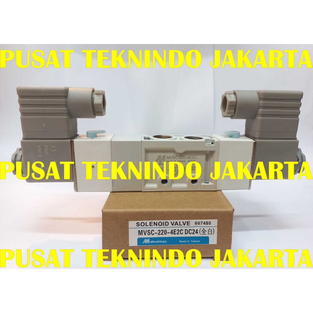 Jual SOLENOID VALVE DOUBLE COIL CLOSE CENTER MINDMAN MVSC-220-4E2C 1/4 ...