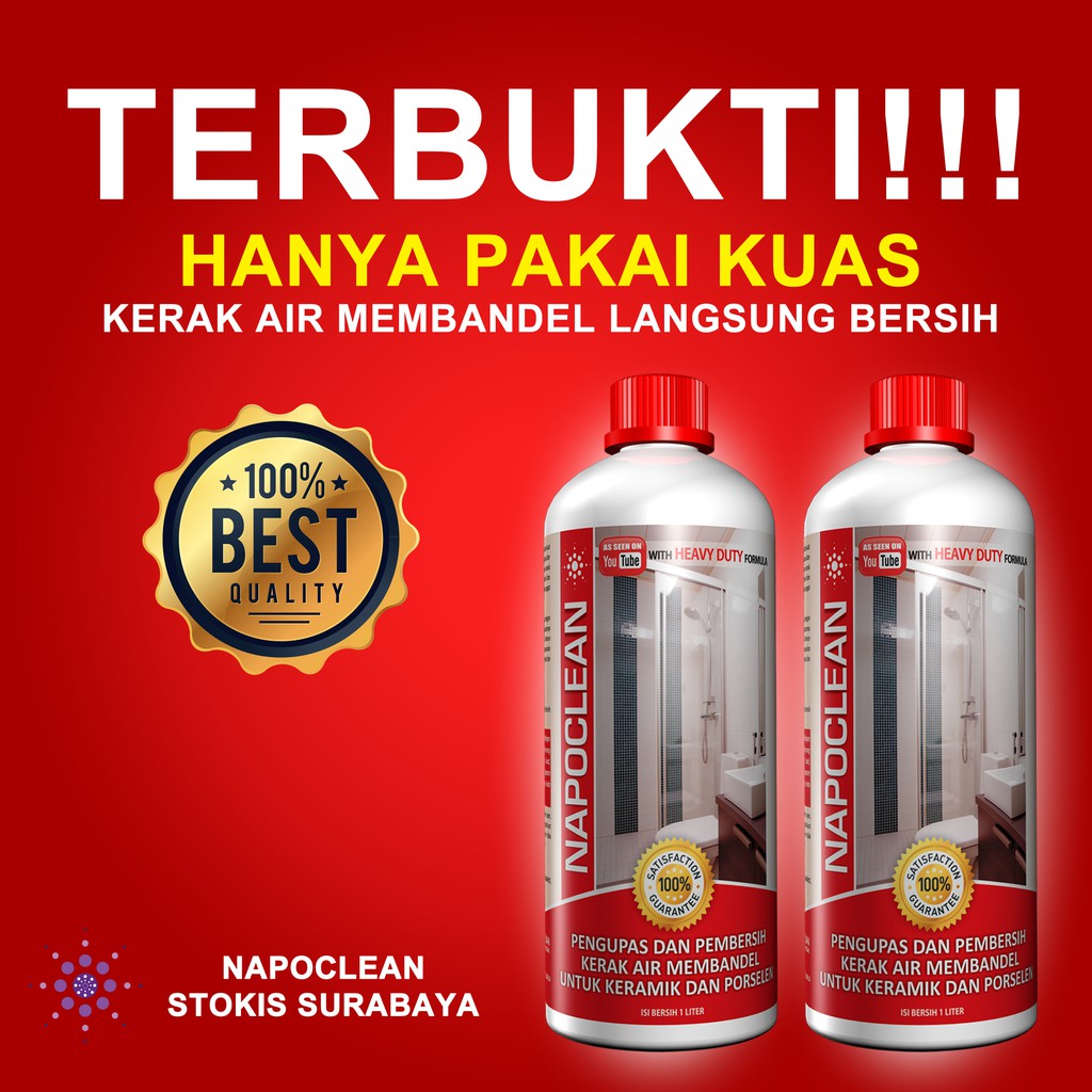 Jual NAPOCLEAN PEMBERSIH KERAMIK 1 BOTOL/LITER | Shopee Indonesia
