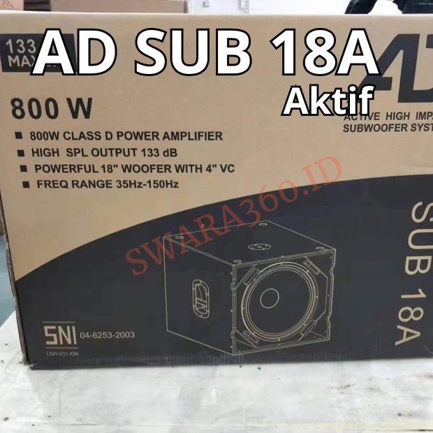 Jual Speaker aktif SUBWOOFER AD SUB 18A 18inch | Shopee Indonesia