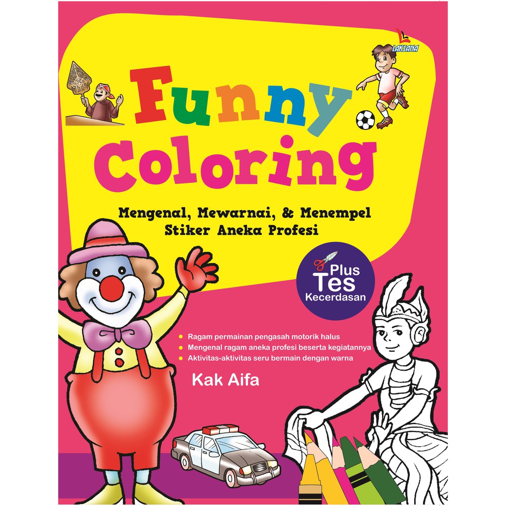 Jual Buku Funny Coloring Menempel Stiker Aneka Profesi - Laksana ...