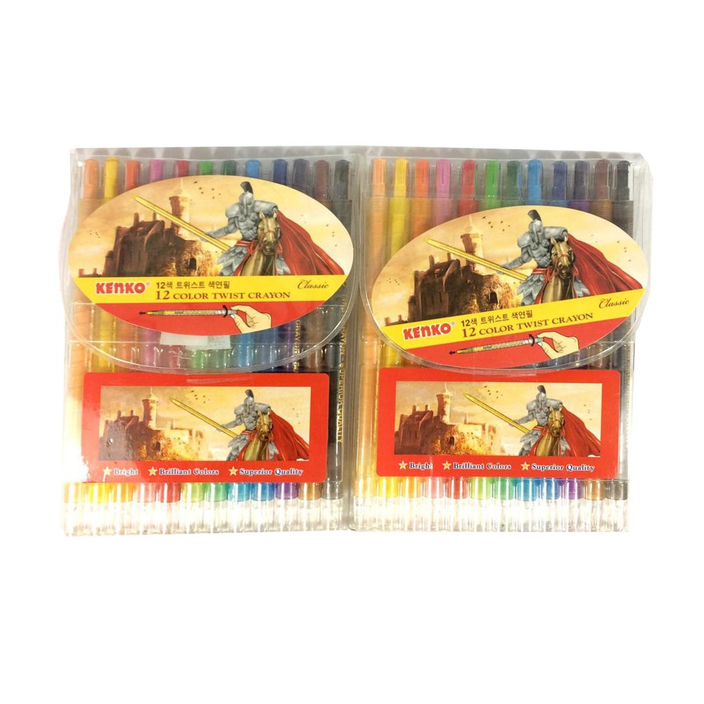 Jual KENKO TWIST CRAYON 12 COLOR | Shopee Indonesia