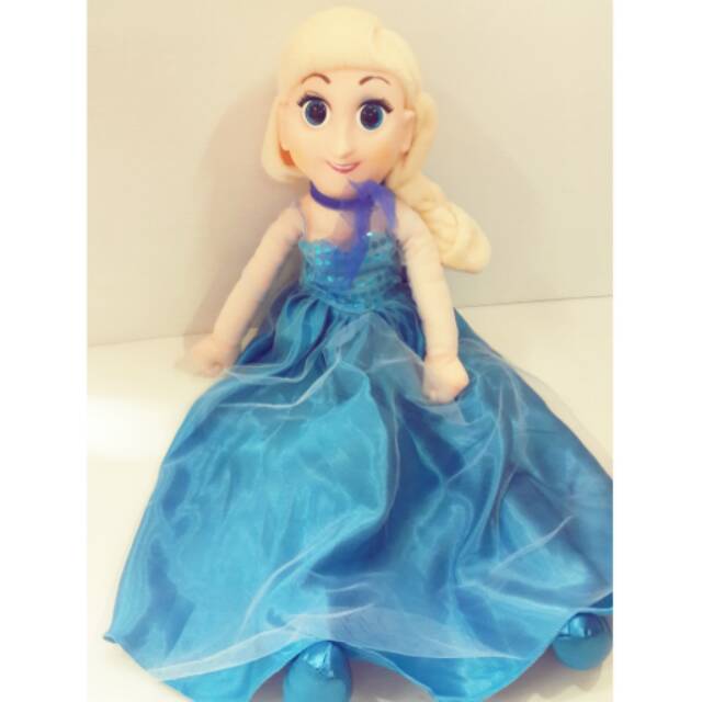 Jual Boneka Frozen Disney Elsa Muka Karet Cantik 55 cm (Biru) | Shopee ...