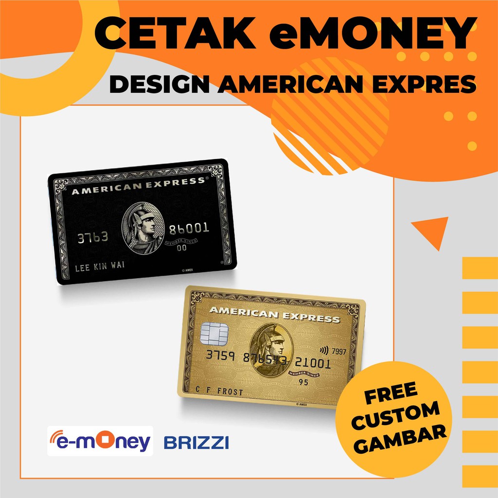 Jual CETAK EMONEY E TOLL DESIGN AMERICAN EXPRESS MANDIRI FLAZZ TAPCASH ...
