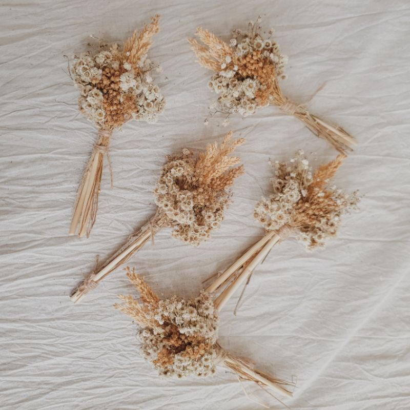 Jual 1 buah mini bouquet dried flower bunga kering dekorasi kamar ...