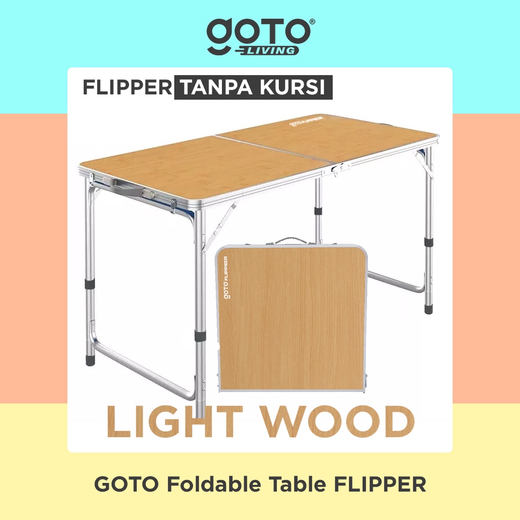 Jual Goto Flipper Table Meja Makan Lipat Set Koper Camping Outdoor ...