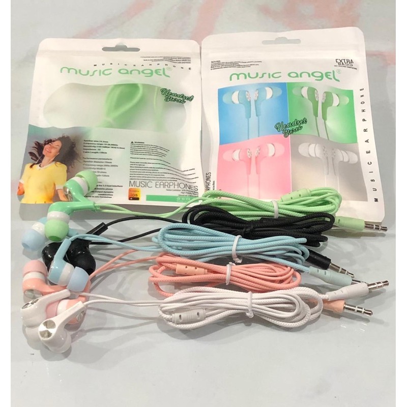 Jual Handsfree / Headset Music Angel / Handsfree Musik Angel Makaron ...