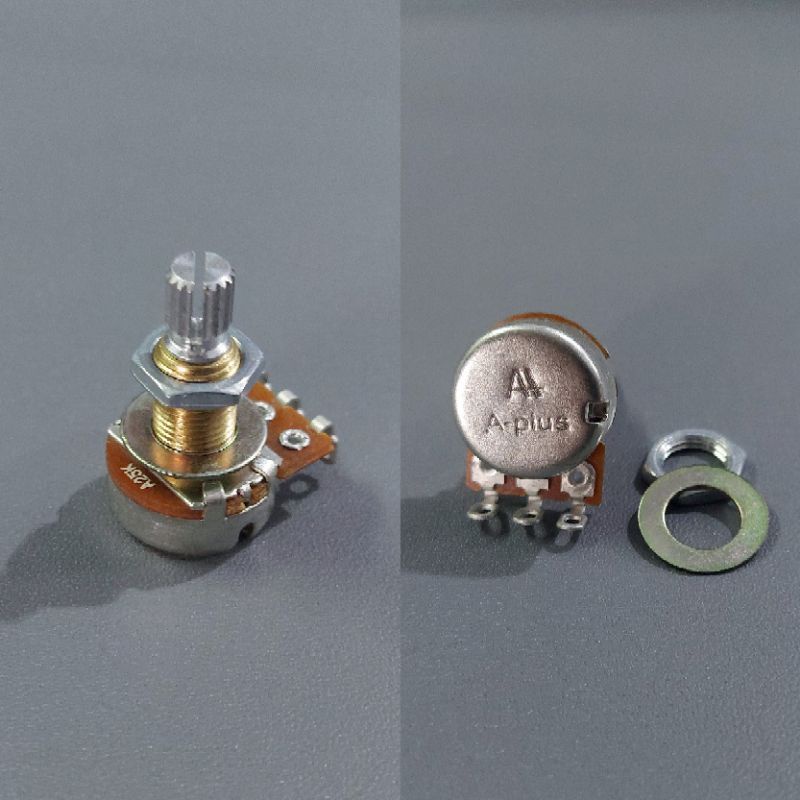 Jual potensio gitar & bass A25K original A plus gold shaft potensio ...