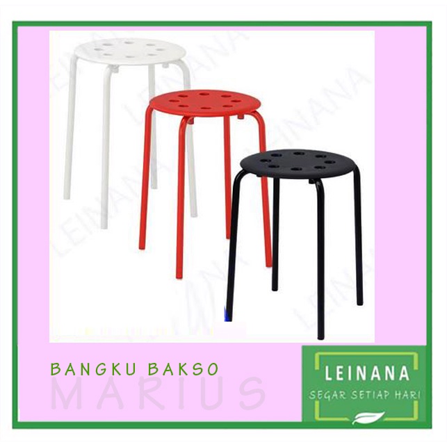 Jual Bangku Bulat Besi Plastik / Tempat Duduk Warna / Bangku bakso ...