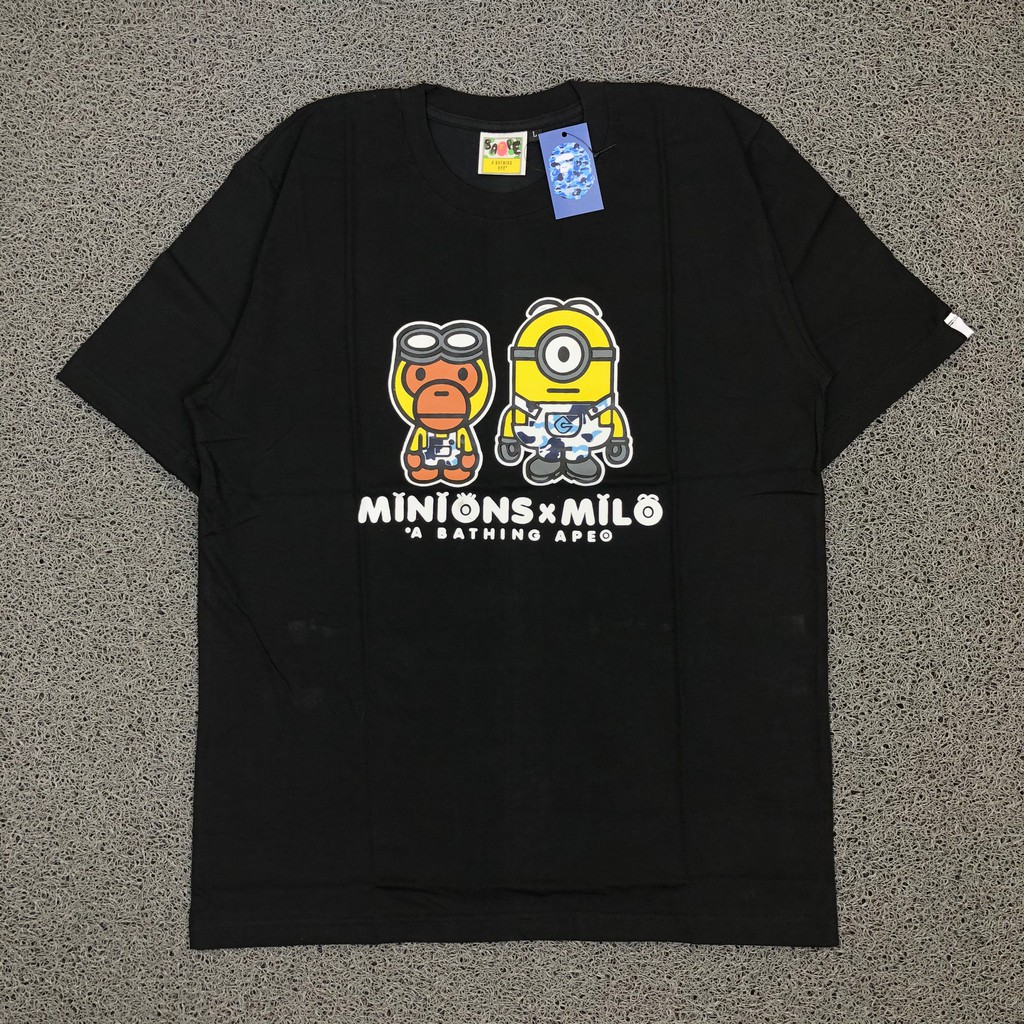 Jual KAOS A BATHING APE BAPE X BABY MILO X MINIONS BASIC LOGO SMALL ...