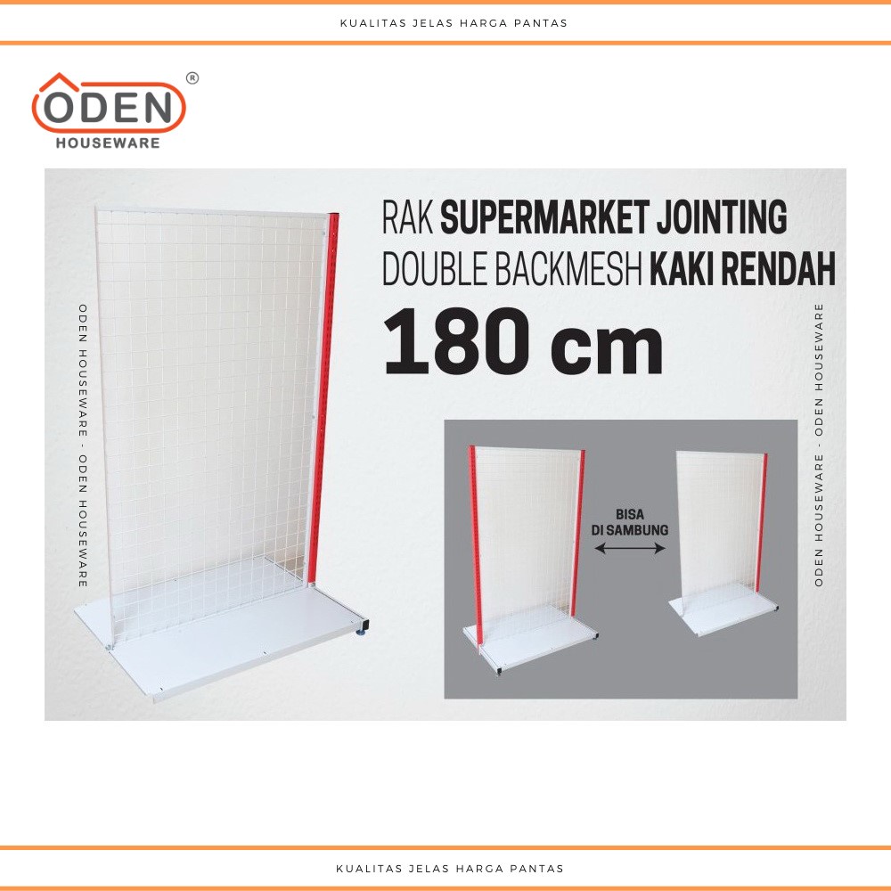 Jual Rak Supermarket Tinggi 180 cm Jointing Double Backmesh Rak Gondola ...
