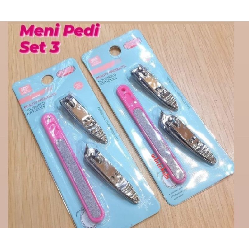 Jual MENICURE PEDICURE MENI PEDI SET 3 IN 1/GUNTING KUKU 3 IN 1 MURAH ...