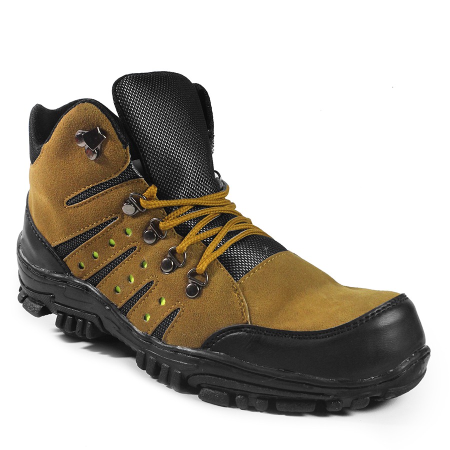 Jual Sepatu Safety Boots Pria Macan Tan Tracking Proyek Kerja Lapangan ...