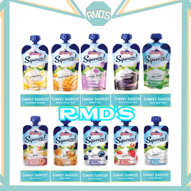 Jual CIMORY SQUEEZE YOGURT 120g ALL VARIAN NEW MANGO BANANA KETAN HITAM ...