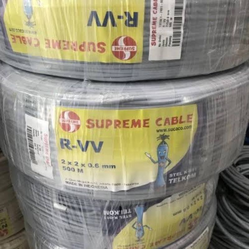 Jual Kabel Telepon Supreme ITC 2 Pair 2x2x0,6mm Eceran 1 Roll 100 Meter | Shopee Indonesia