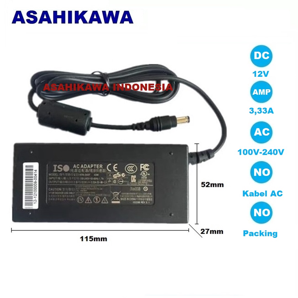 Jual Asahikawa Adapter Adaptor DVR CCTV Lampu LED Power Supply ...