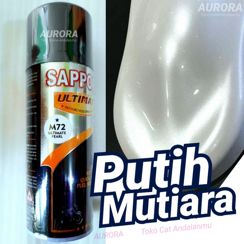 Jual Cat Putih Mutiara Sapporo Ultimate M72 Pearl White Metallic ...