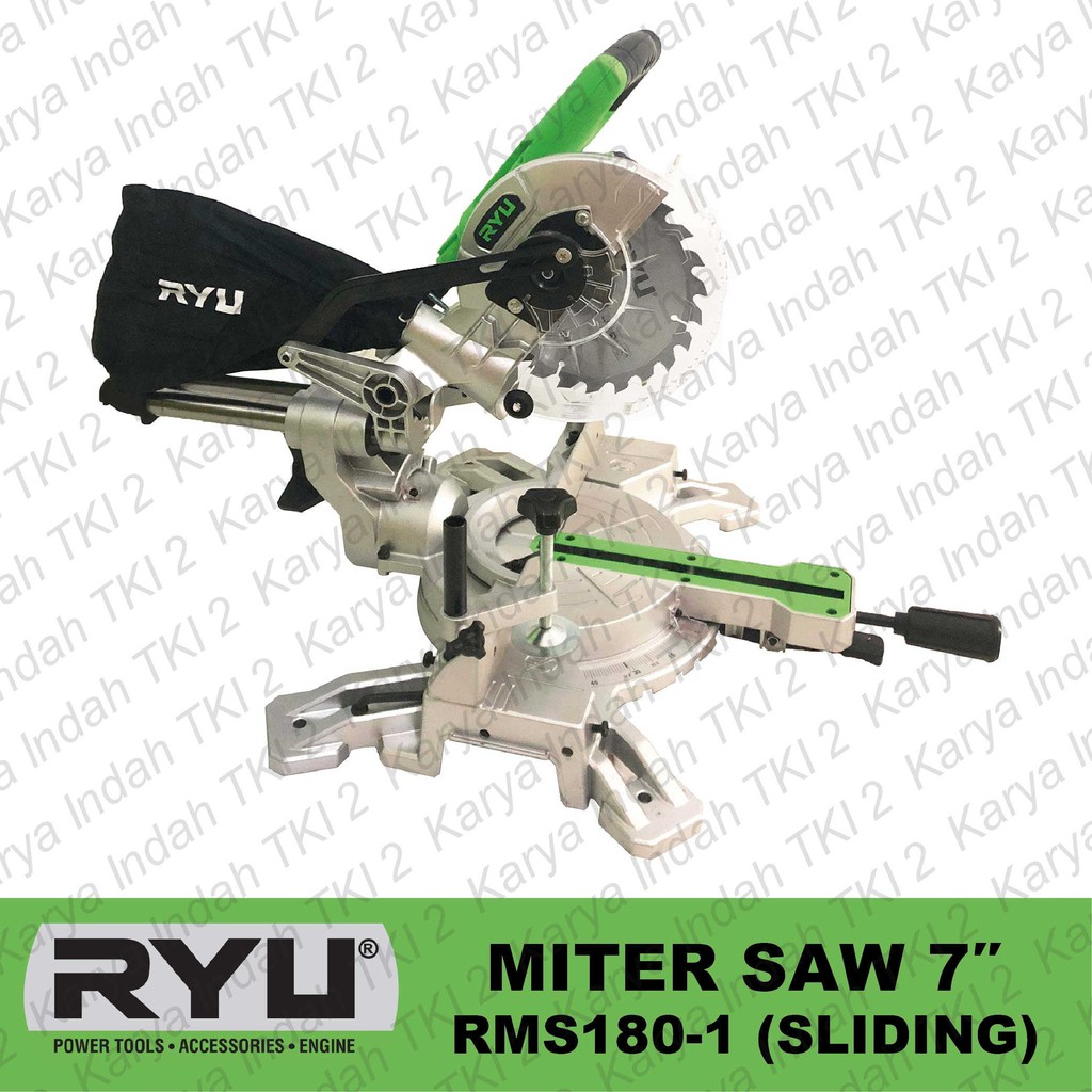 Jual Miter Saw Sliding 7 Inch RYU RMS180-1 Mesin Gergaji Potong ...