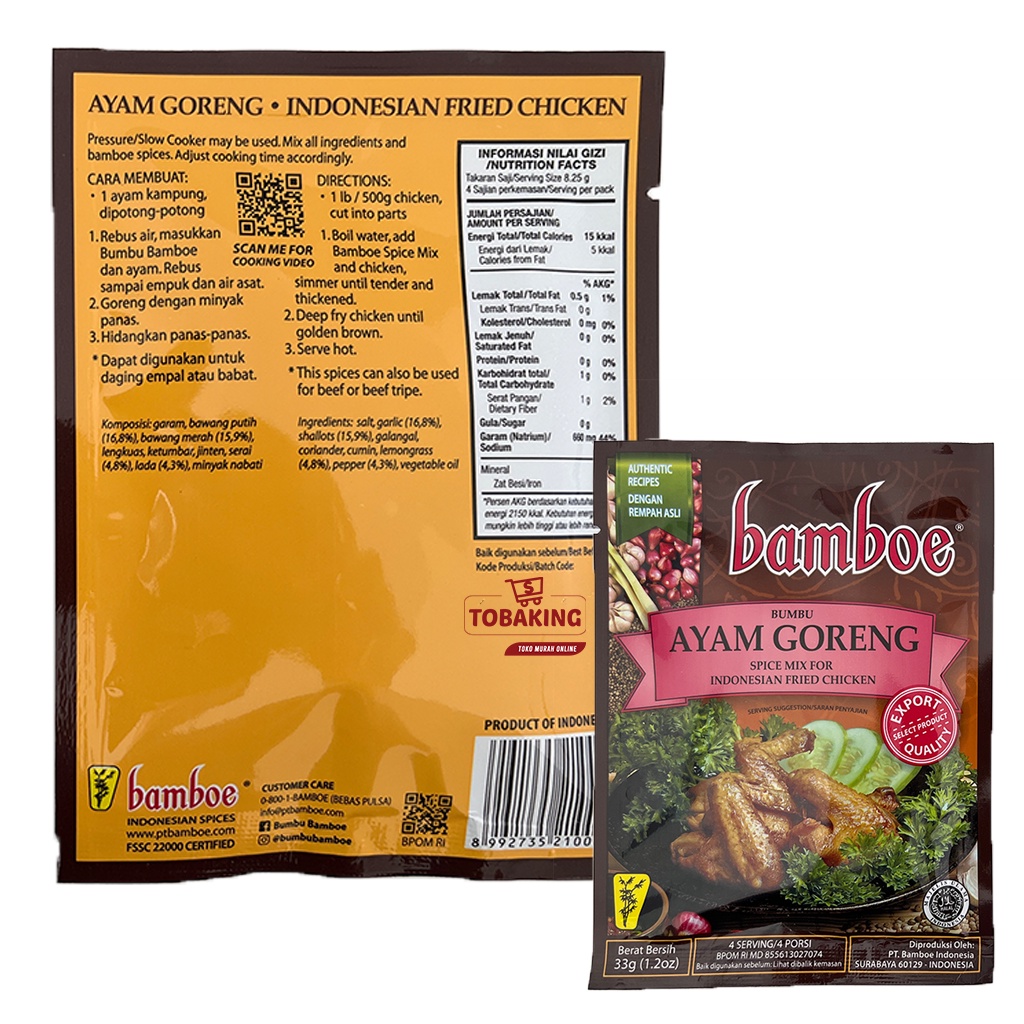 Jual Bamboe bumbu dapur all varian rawon rendang balado nasi goreng ...