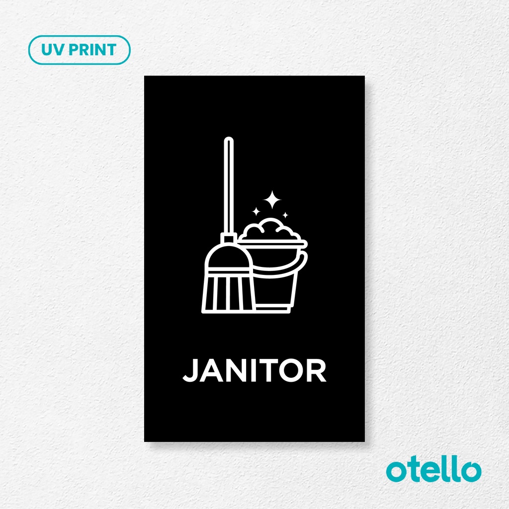 Jual Otello Sign Janitor Papan Nama Ruang Tanda Label Akrilik Sign ...