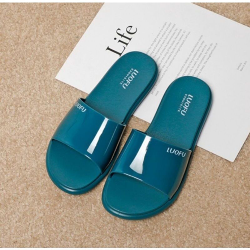 Jual SANDAL SLIP ON WANITA JELLY KARET IMPORT LOUFU | Shopee Indonesia